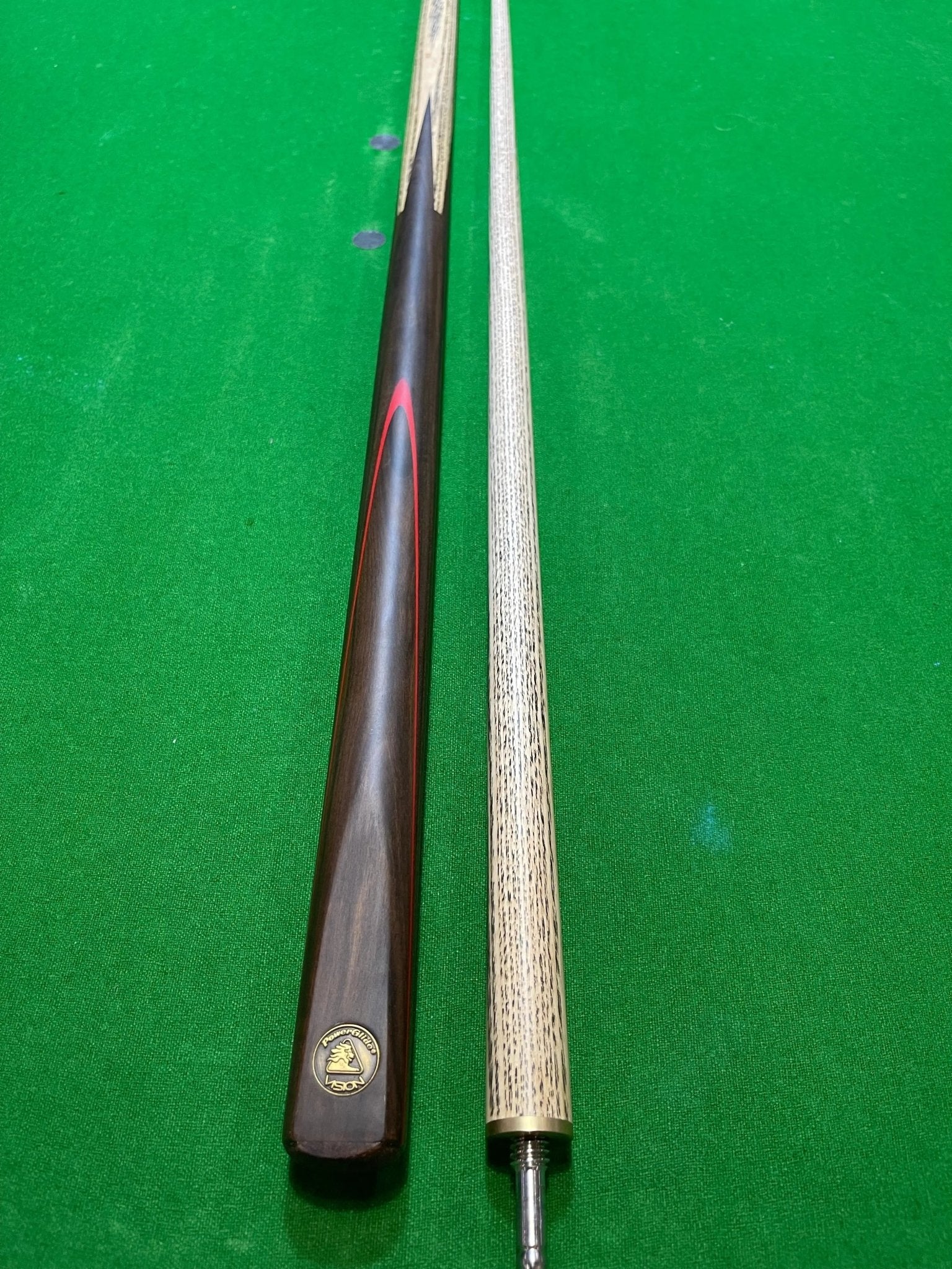 POWERGLIDE Professional Vision 1/2 Piece Pool, Snooker & Billiard Ash ...